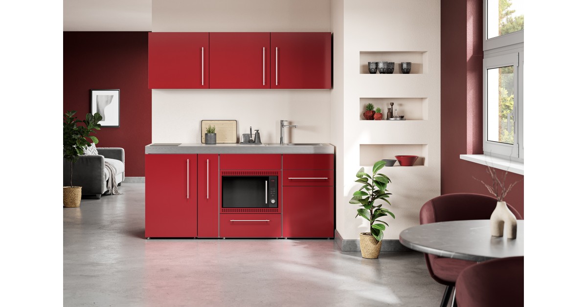 Project minikeuken ROME 180 cm met 3 toestellen | Mini keuken