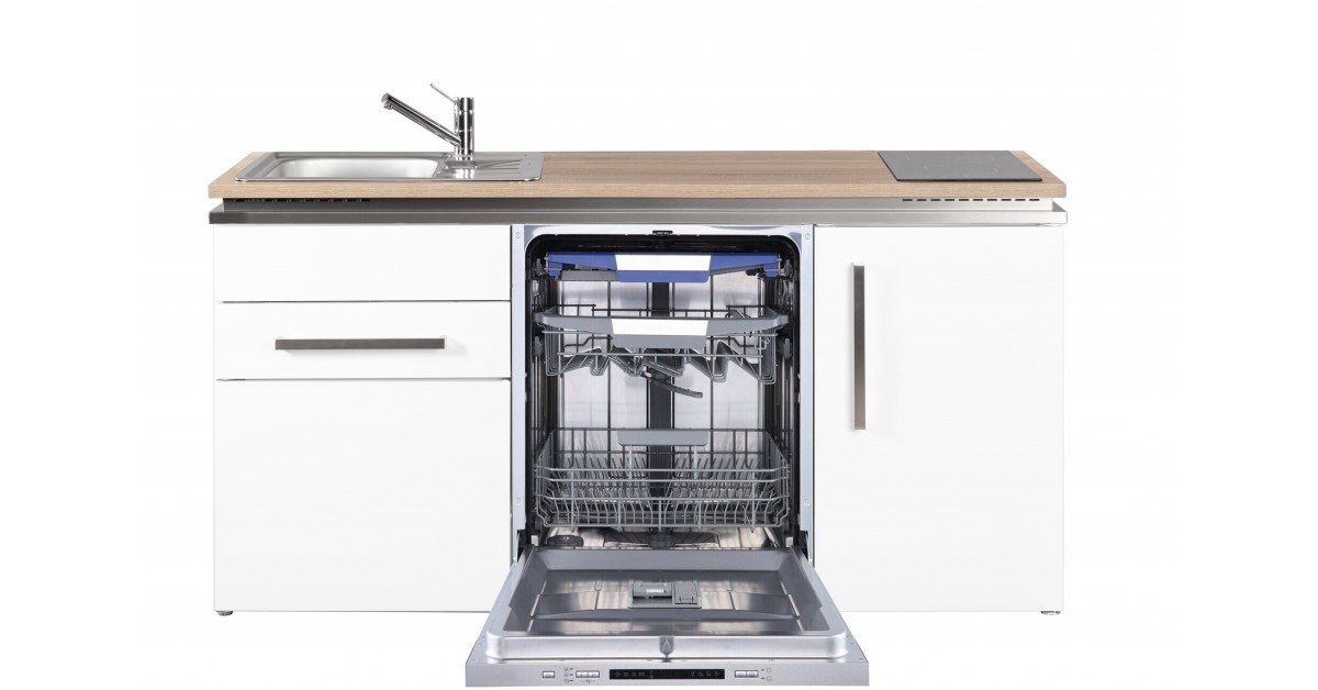 Minikeuken DESIGNLINE MDGG 170 koelkast kookplaat vaatwas | Mini keuken